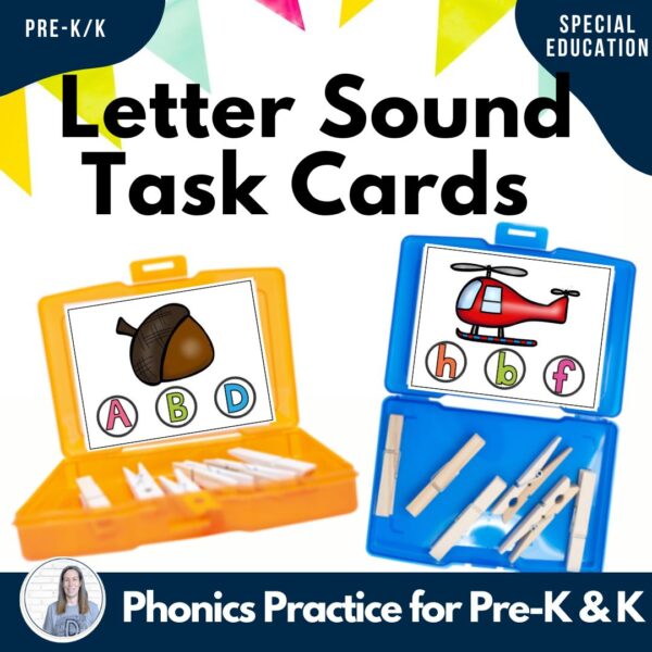Letter Sound Task Cards | Phonics Practice for Pre-K & K - Snicker ...